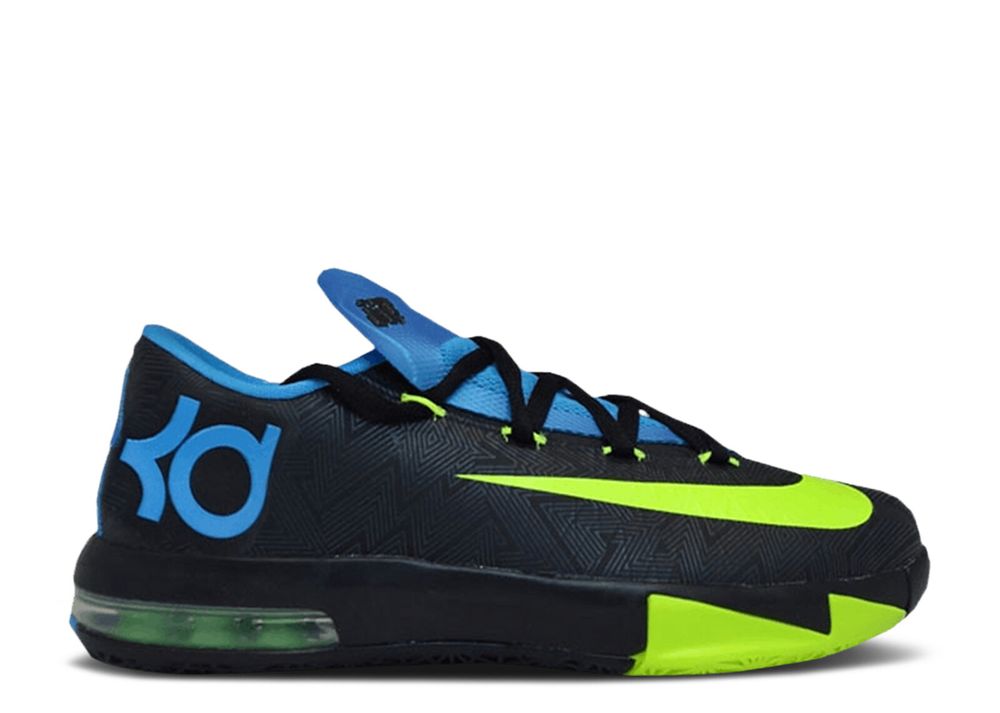 KD 6 GS 'Vivid Blue' - Nike - 599477 006 - black/volt-vivid blue-dark ...