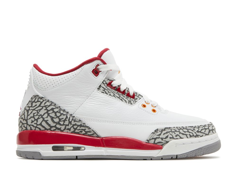 Air Jordan 3 Retro GS 'Cardinal Red' - Air Jordan - 398614 126 - white ...