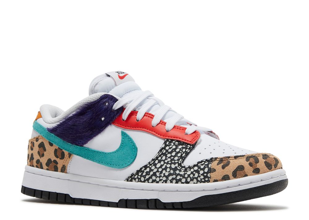 Wmns Dunk Low SE 'Safari Mix' - Nike - DN3866 100 - white/washed teal ...