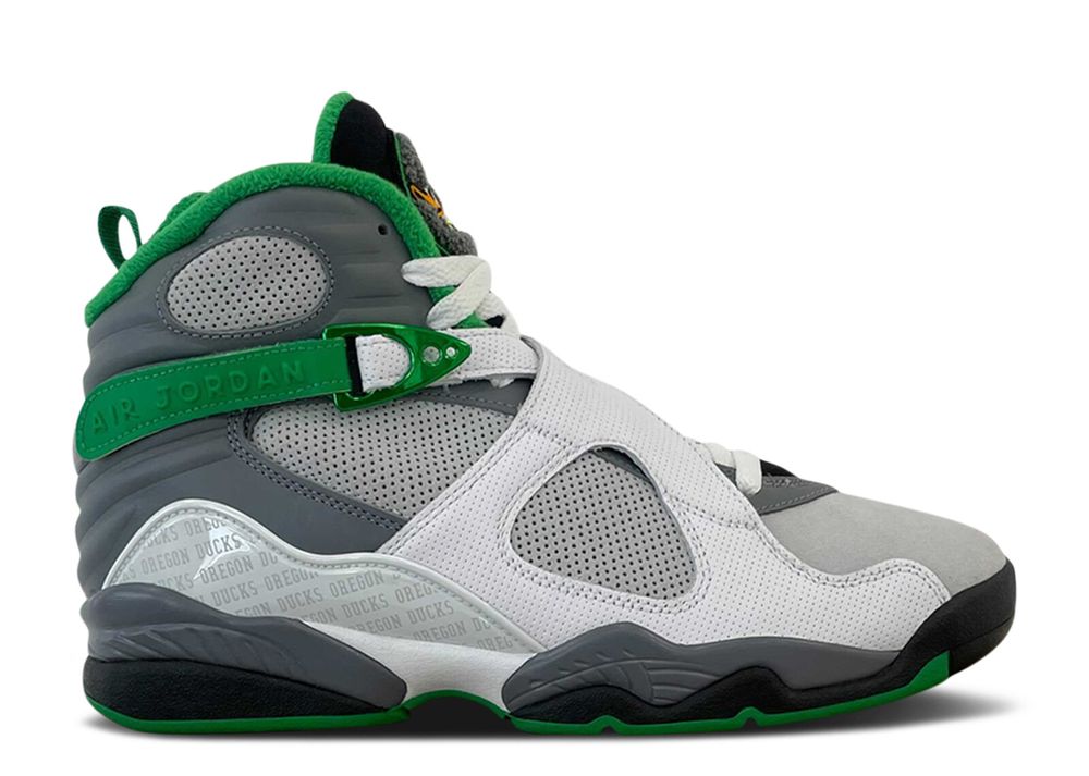 Air Jordan VIII 'University Of Oregon Pure Platinum' PE - Air Jordan ...
