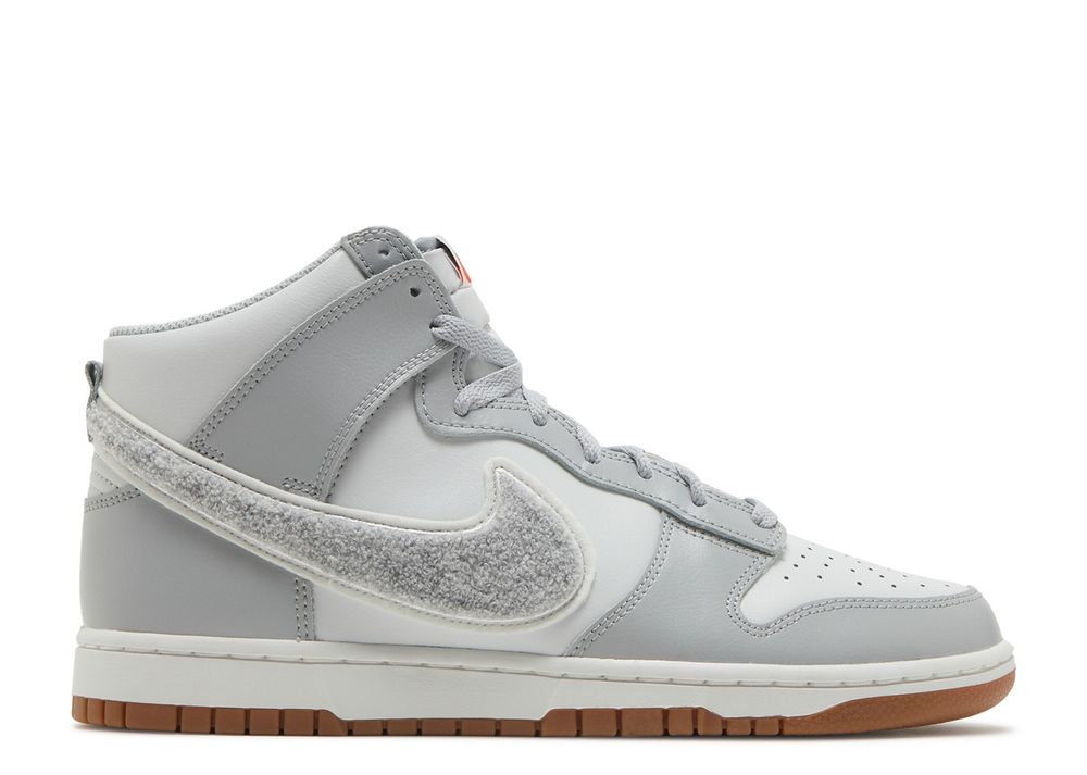Dunk High 'Chenille Swoosh Light Smoke Grey' - Nike - DR8805 003 ...