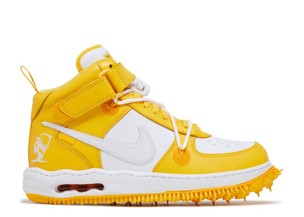 Off White X Air Force 1 Mid SP Leather 'Varsity Maize' - Nike - DR0500 ...