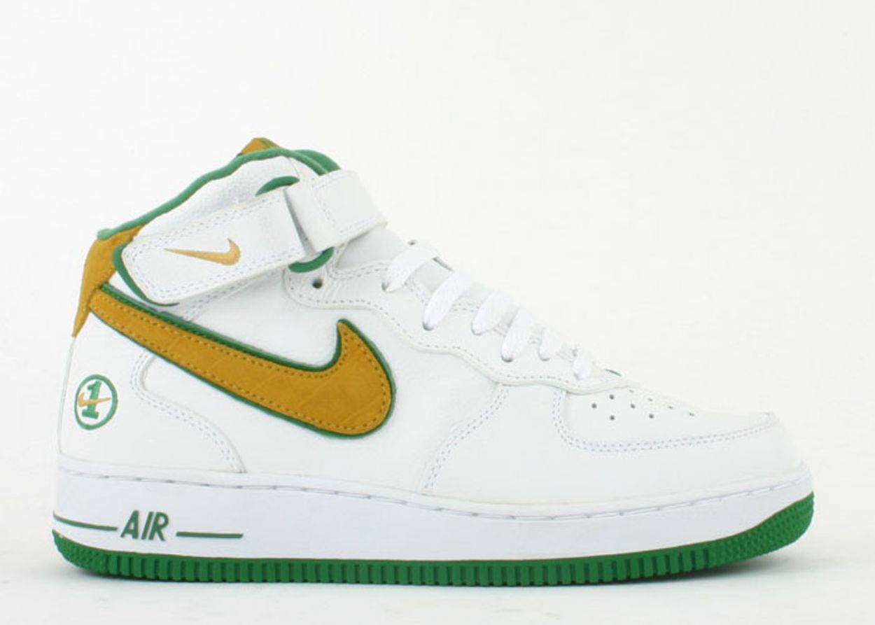 Air Force 1 Mid - Nike - 306352 171 - white/light ginger-classic green ...