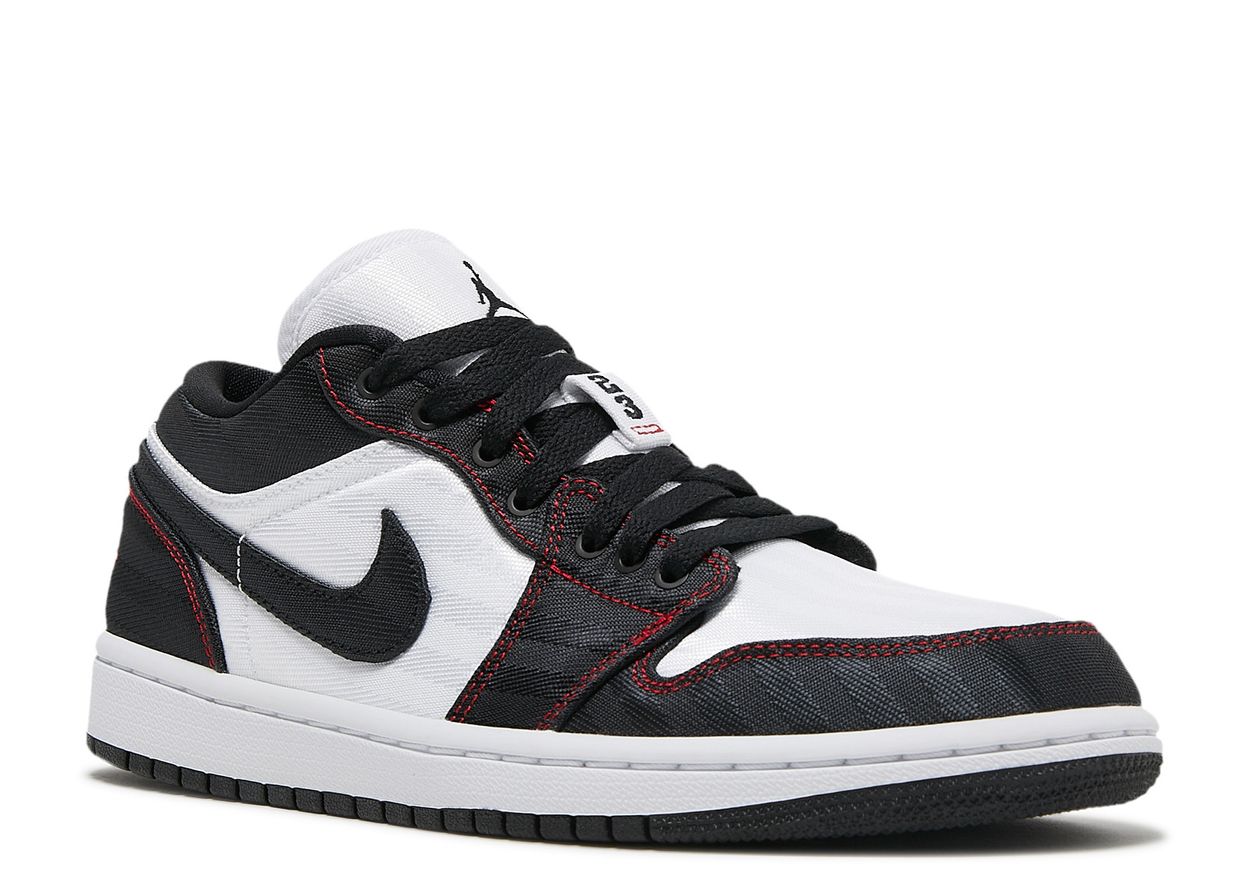 Wmns Air Jordan 1 Low SE Utility 'White Black Red' - Air Jordan ...