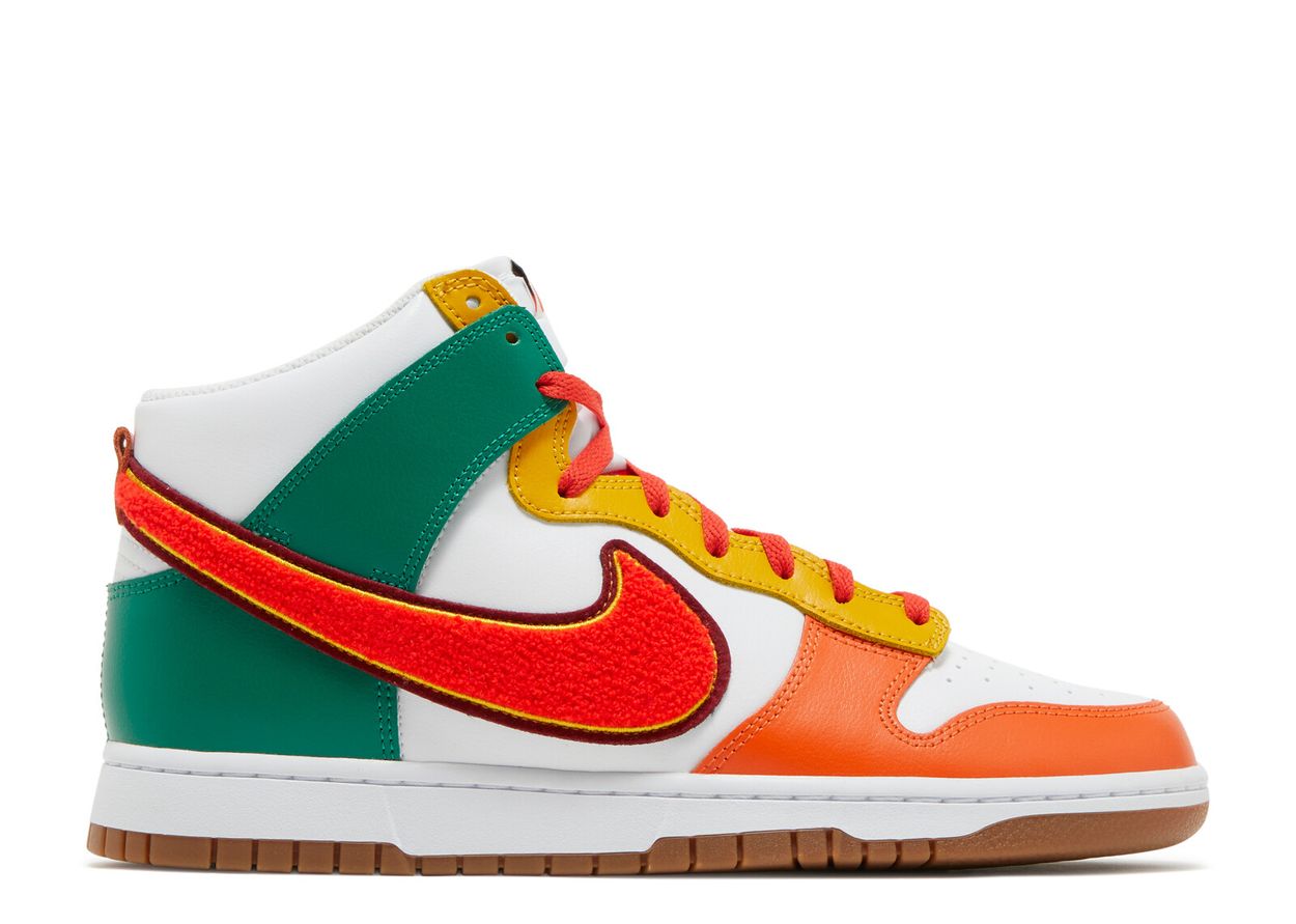 Dunk High 'Chenille Swoosh' - Nike - DR8805 100 - white/team red ...