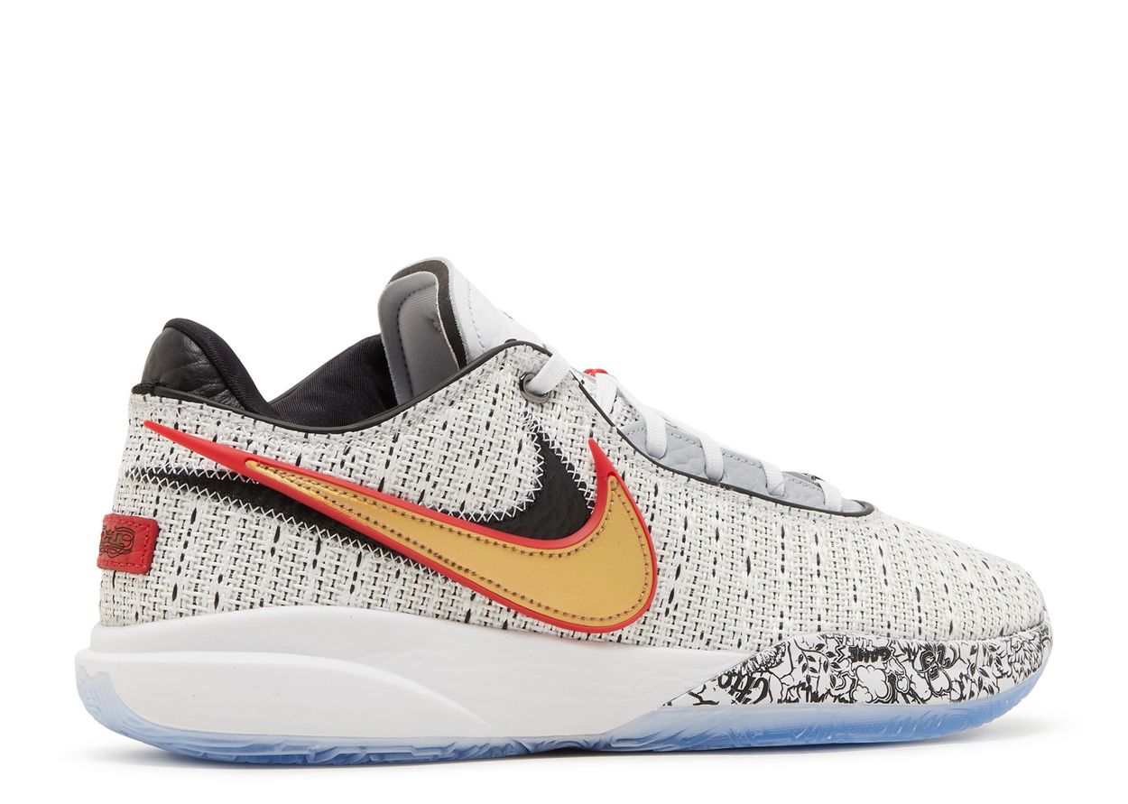 LeBron 20 'The Debut' - Nike - DJ5423 100 - white/metallic gold/black ...