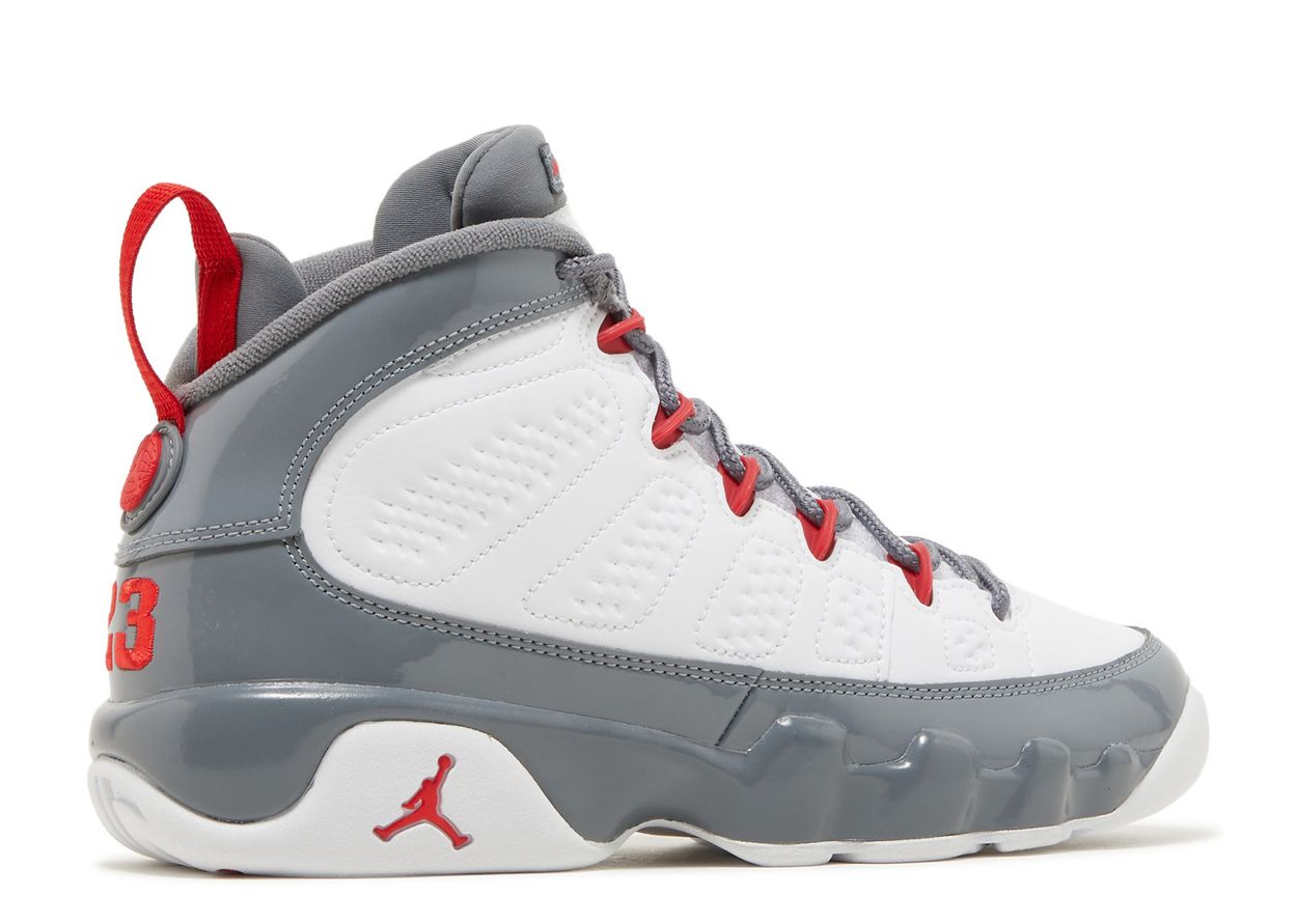 Air Jordan 9 Retro GS 'Fire Red' - Air Jordan - 302359 162 - white/cool ...