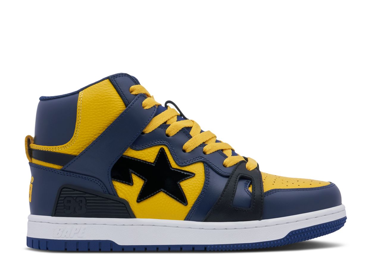 Bapesta 93 Hi 'Yellow Navy' - BAPE - 1J30191019 YEL - yellow | Flight Club