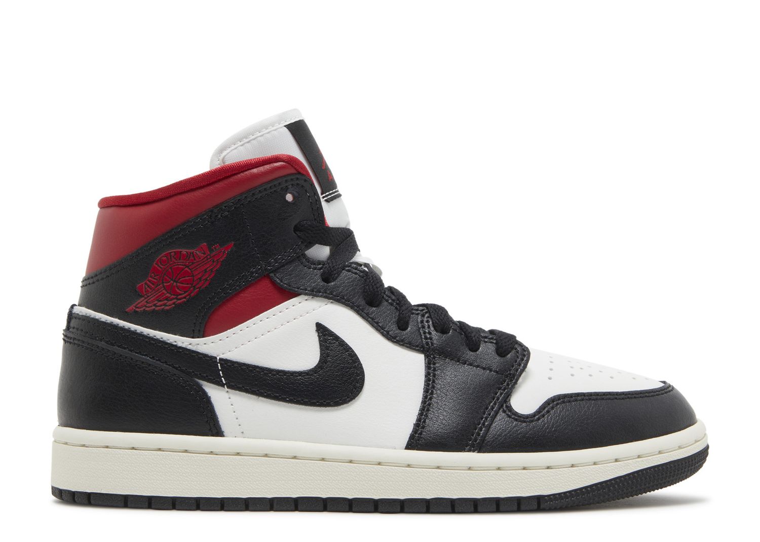 Wmns Air Jordan 1 Mid 'Black Sail Gym Red' - Air Jordan - BQ6472 061 ...