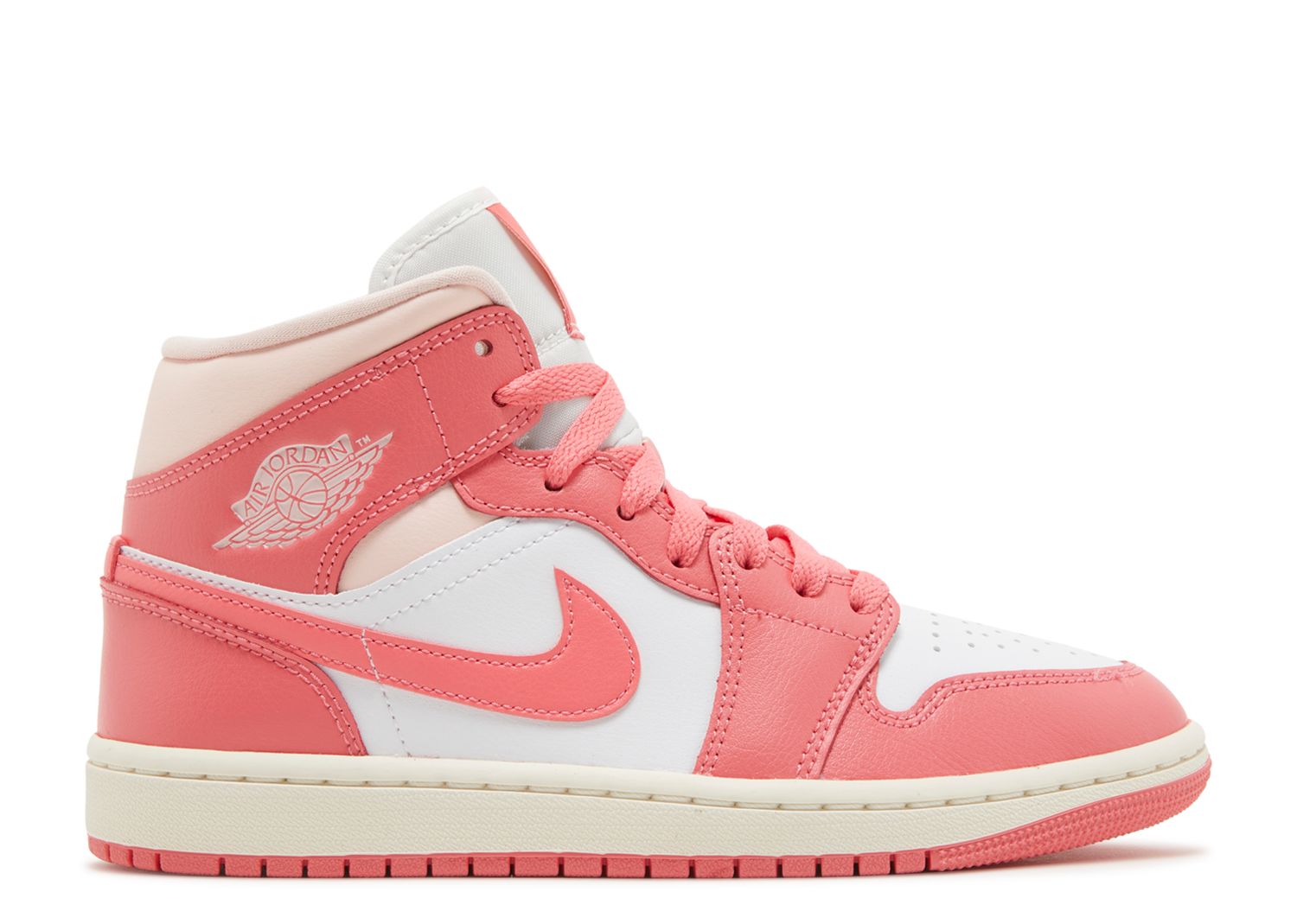 Wmns Air Jordan 1 Mid 'Strawberries And Cream' - Air Jordan - BQ6472 ...