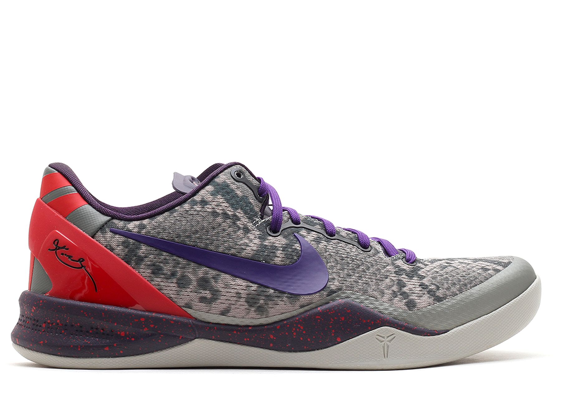 Kobe 8 'Mine Grey' - Nike - 555035 003 - mine grey/court purple ...