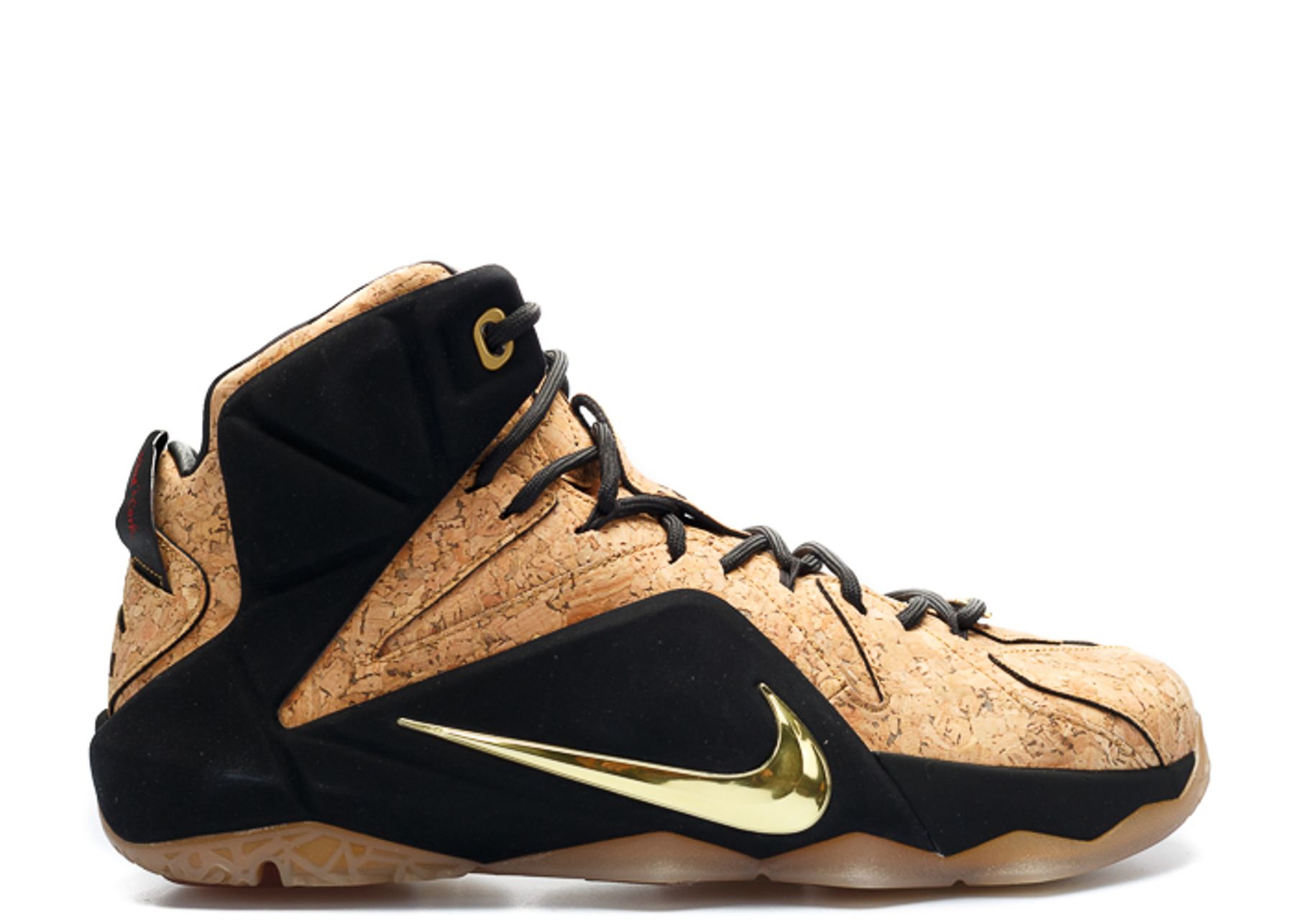 LeBron 12 EXT 'Cork' - Nike - 768829 100 - hazlenut/metallic gold-black ...