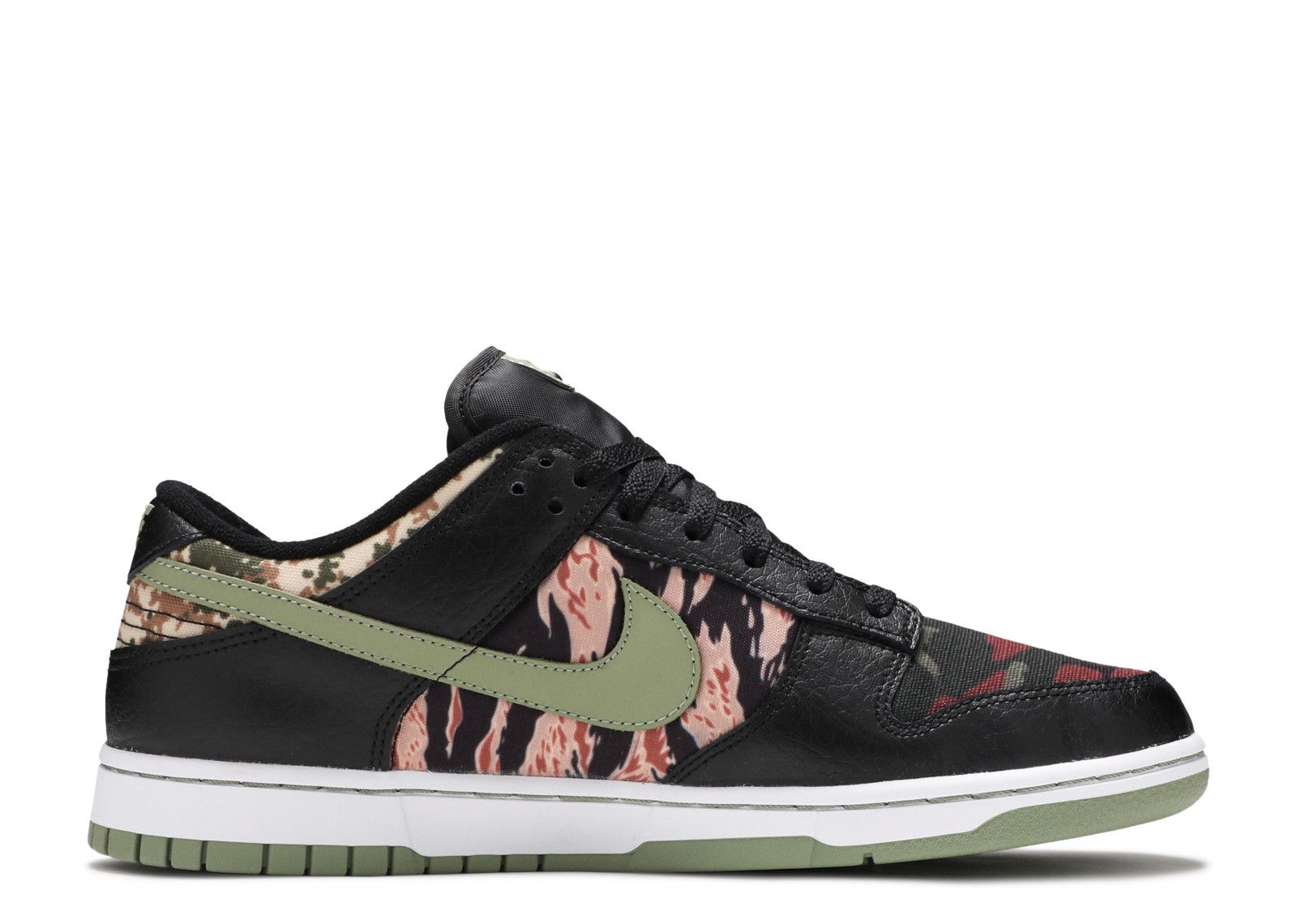 Dunk Low SE 'Black Multi Camo' - Nike - DH0957 001 - black/oil green ...