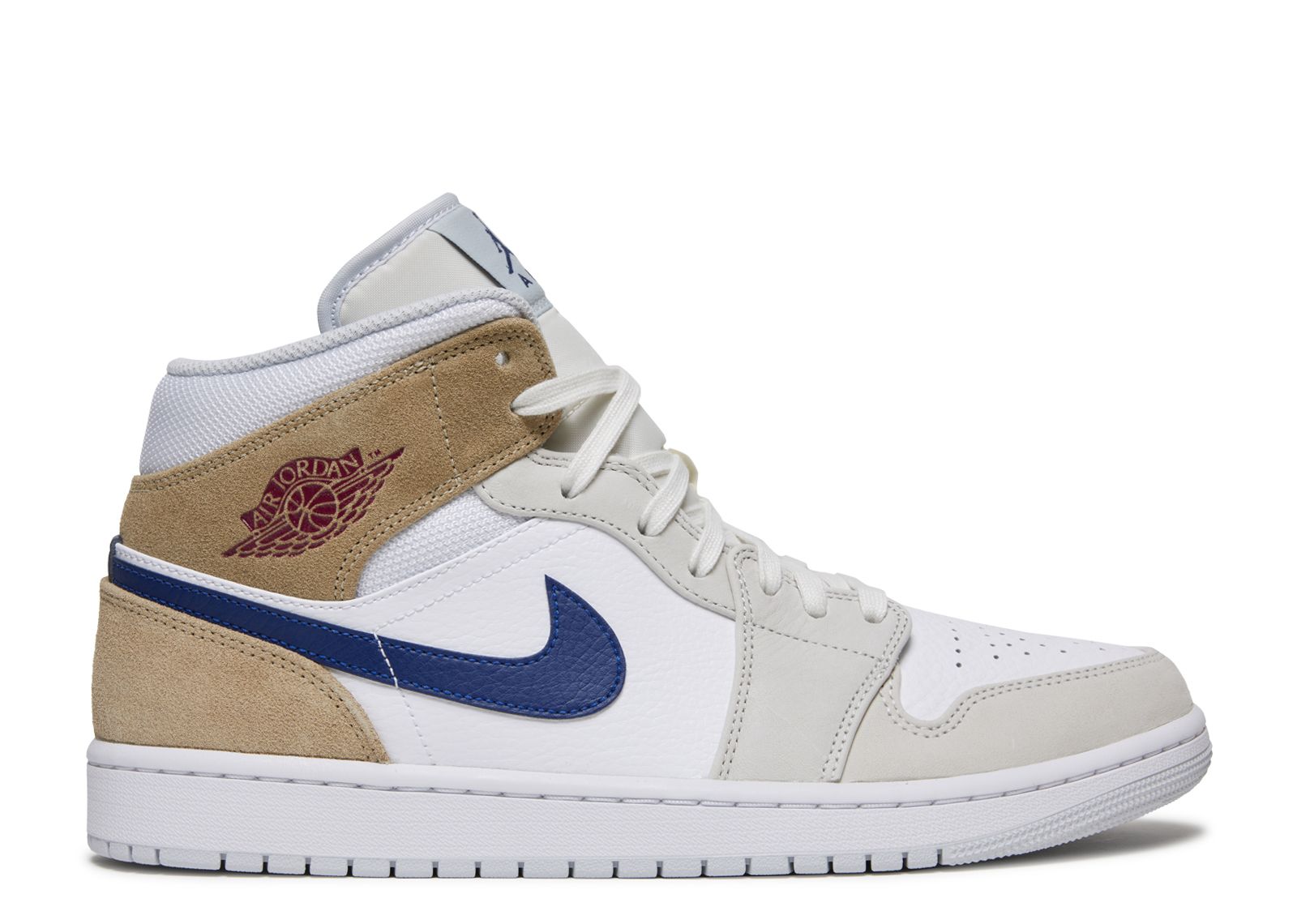 Air Jordan 1 Mid 'White Khaki Blue Void' - Air Jordan - DO6726 100 ...