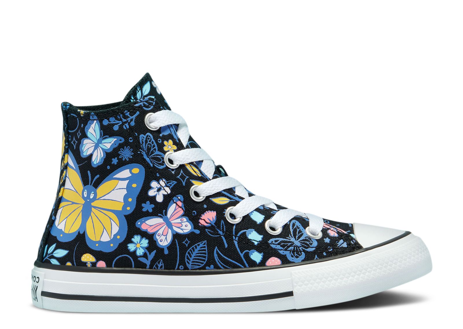Chuck Taylor All Star High GS 'Butterfly' - Converse - 670711F - black ...