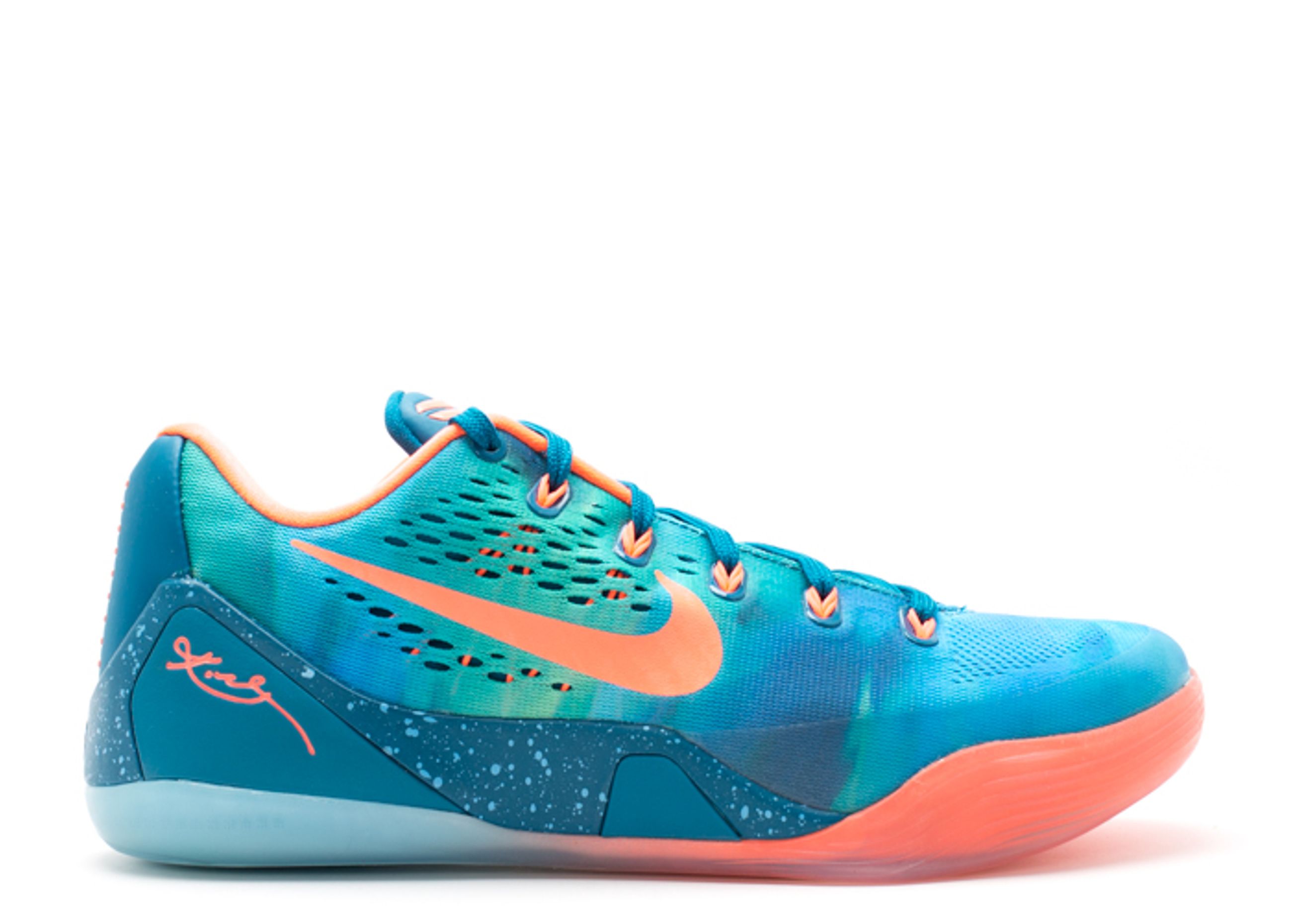 Kobe 9 'EYBL Peach Jam' - Nike - 695353 384 - green abyss/bright mango ...