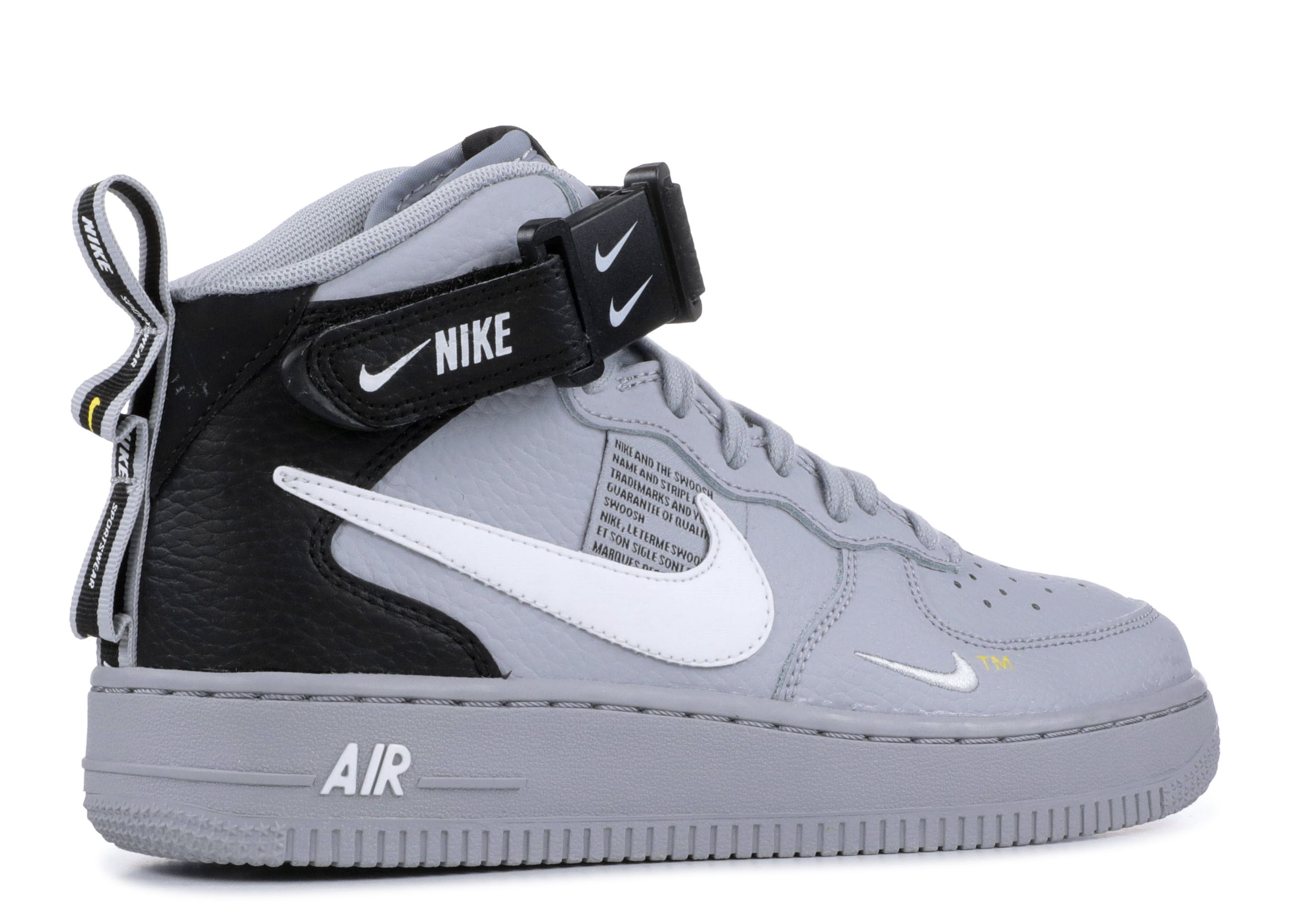 Air Force 1 Mid LV8 GS 'Overbranding' - Nike - AV3803 001 - wolf grey ...