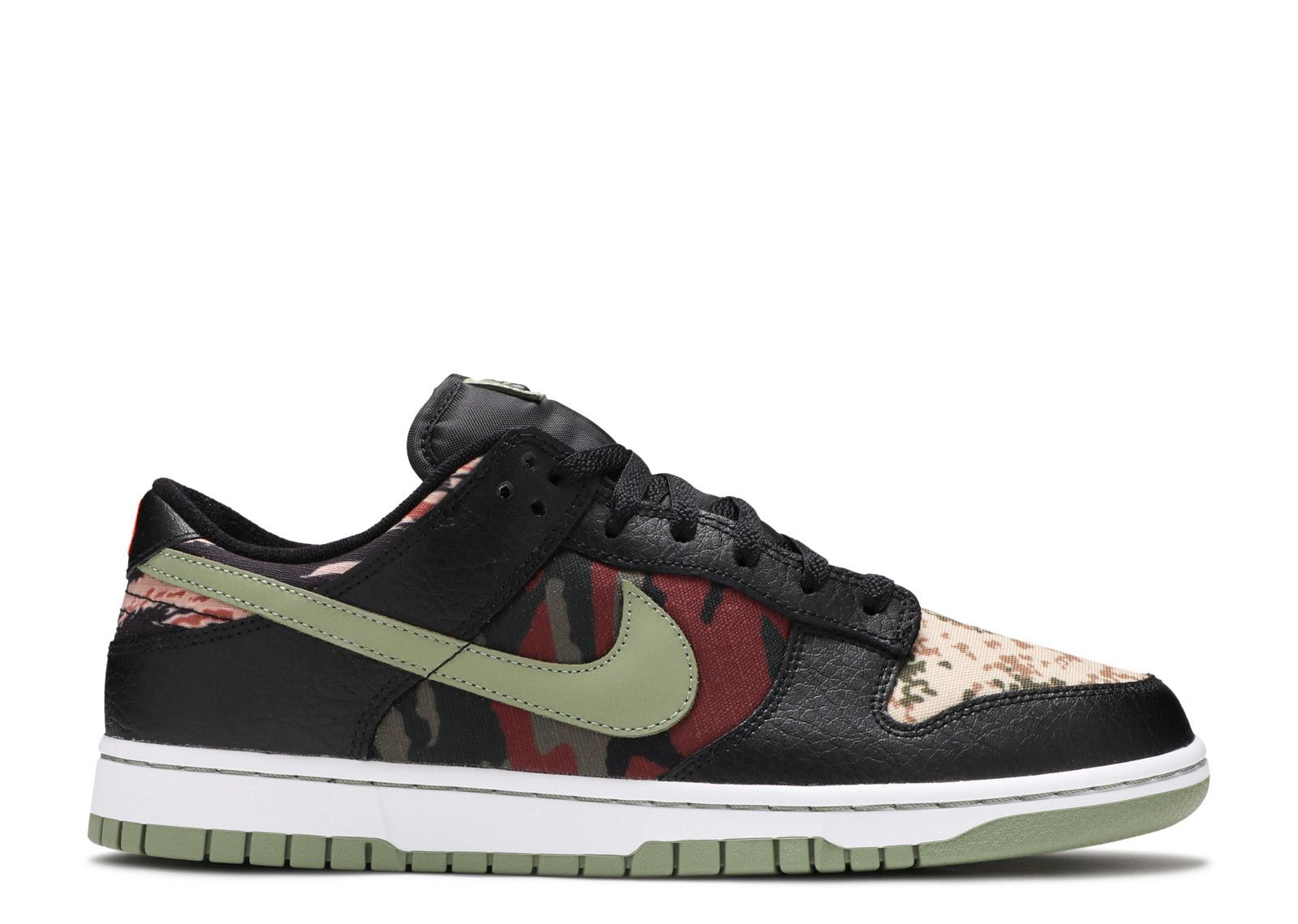 Dunk Low SE 'Black Multi Camo' - Nike - DH0957 001 - black/oil green ...