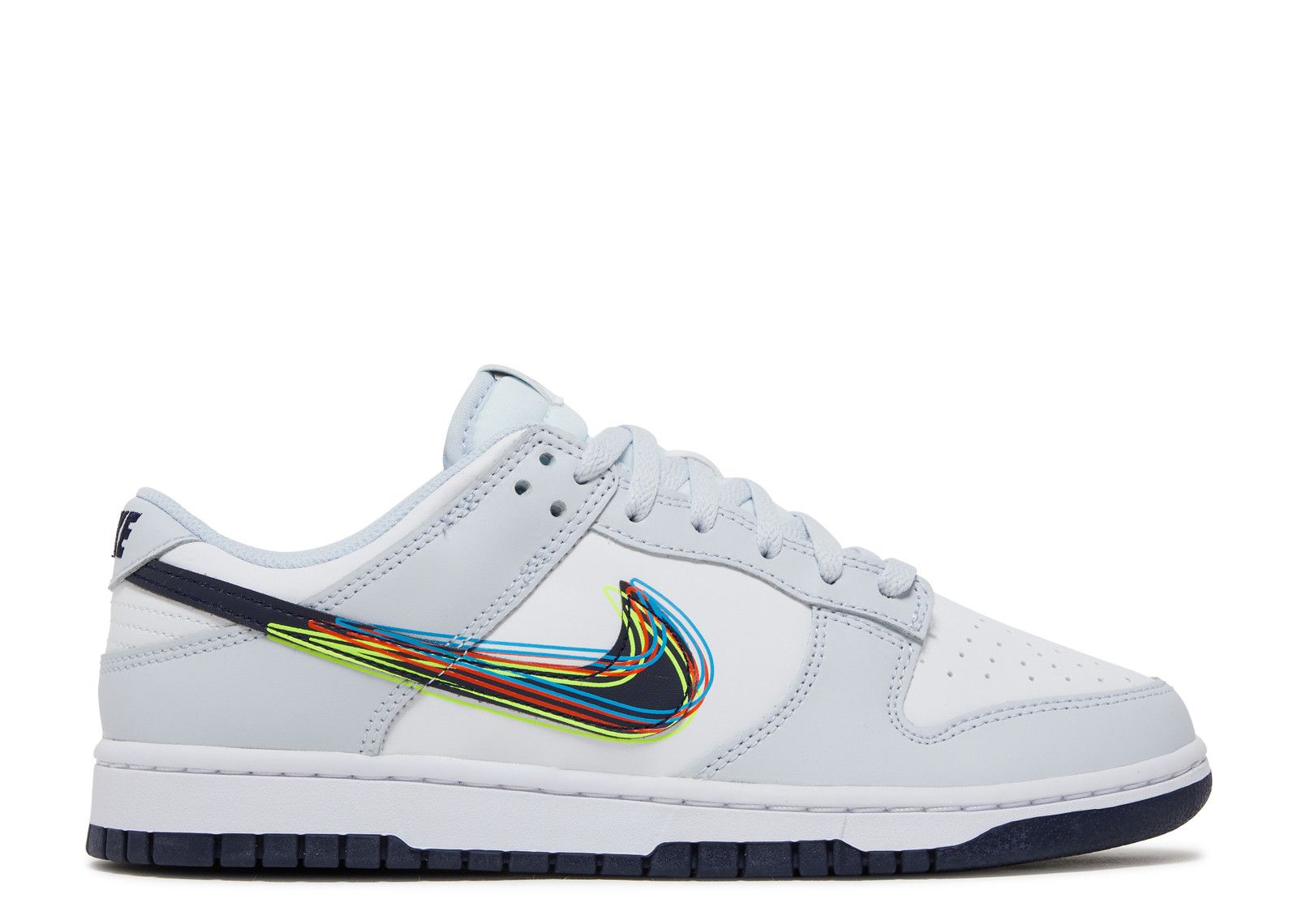 Dunk Low '3D Swoosh' - Nike - DV6482 100 - white/blackened blue/volt ...