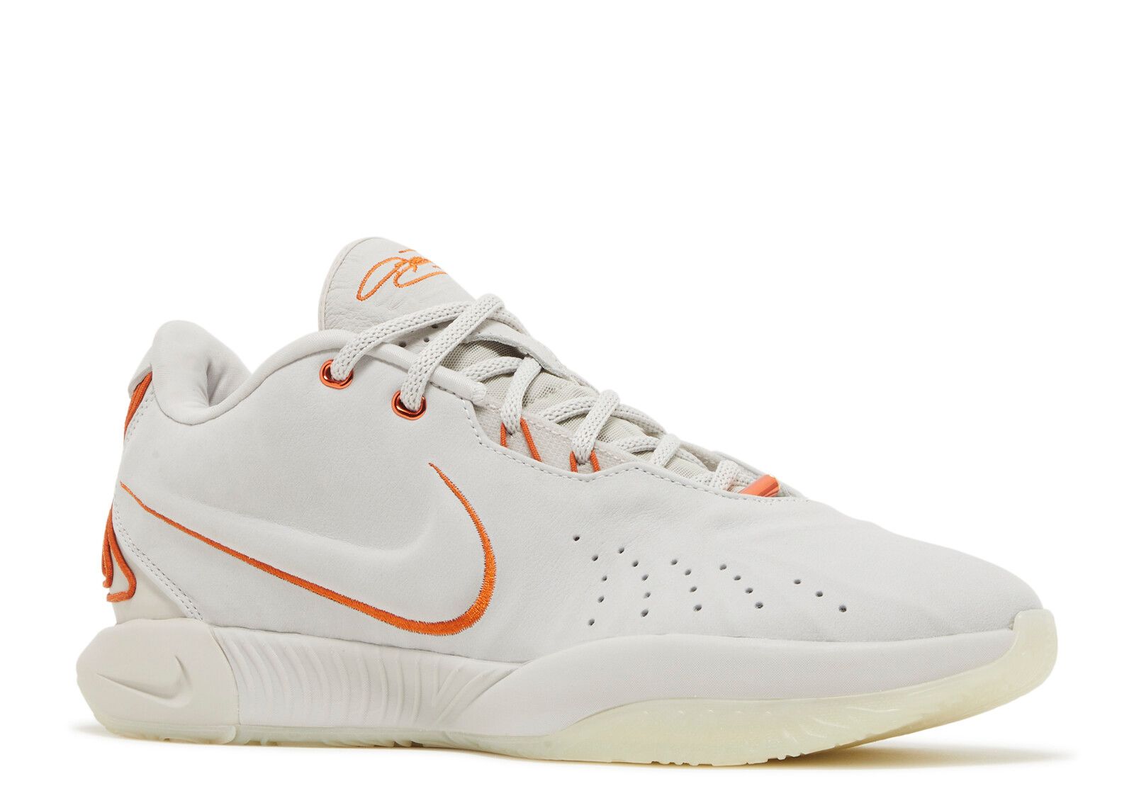 LeBron 21 'Akoya' - Nike - FV2345 001 - light bone/campfire orange ...