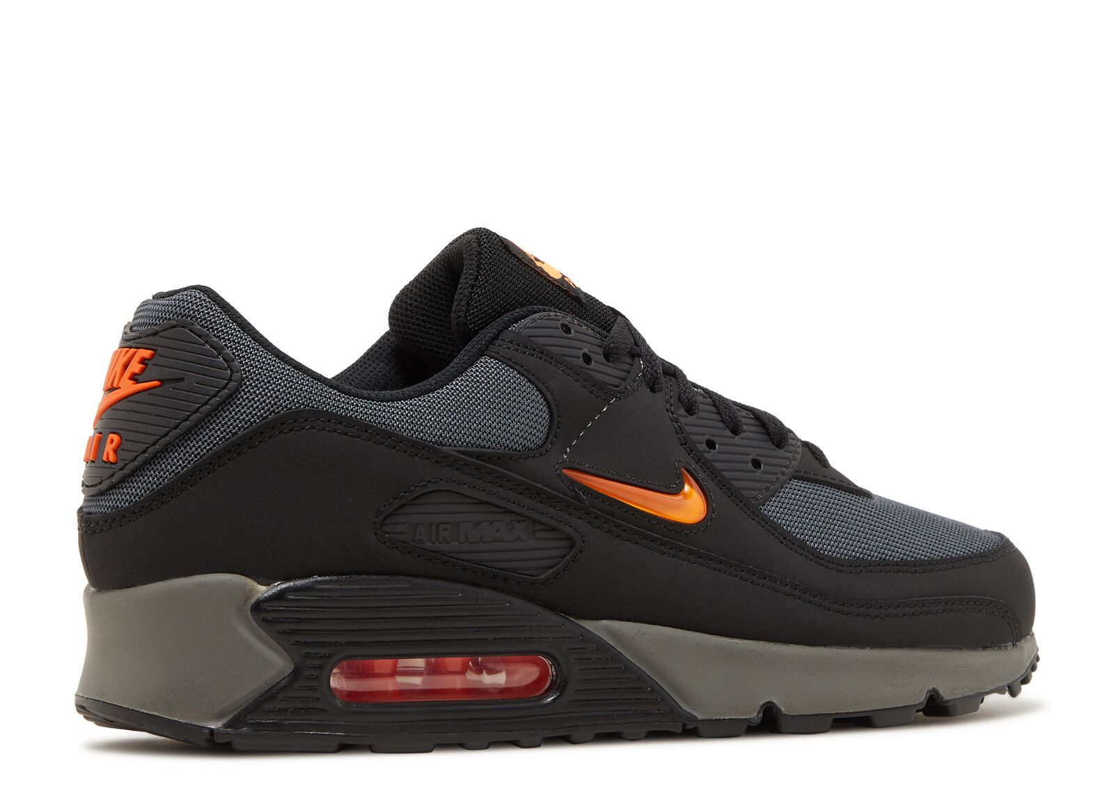 Air Max 90 'Jewel Black Safety Orange' - Nike - DX2656 001 - black/iron ...