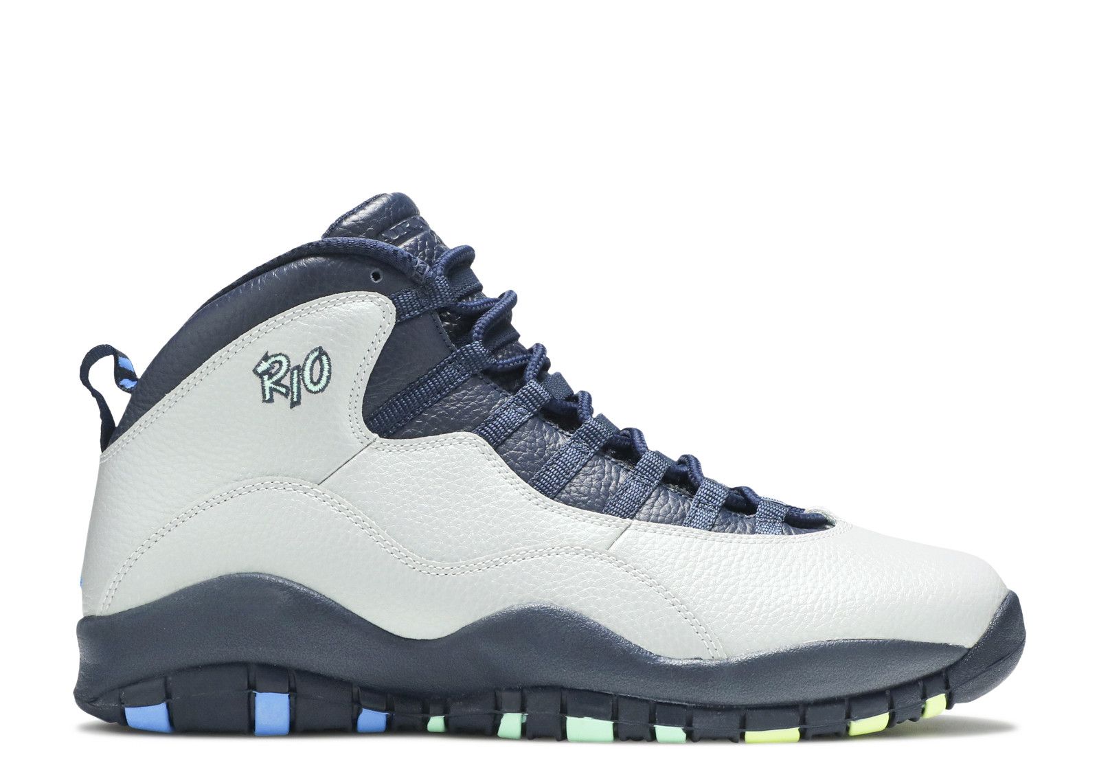 Air Jordan 10 Retro 'Rio' - Air Jordan - 310805 019 - wolf grey/photo ...