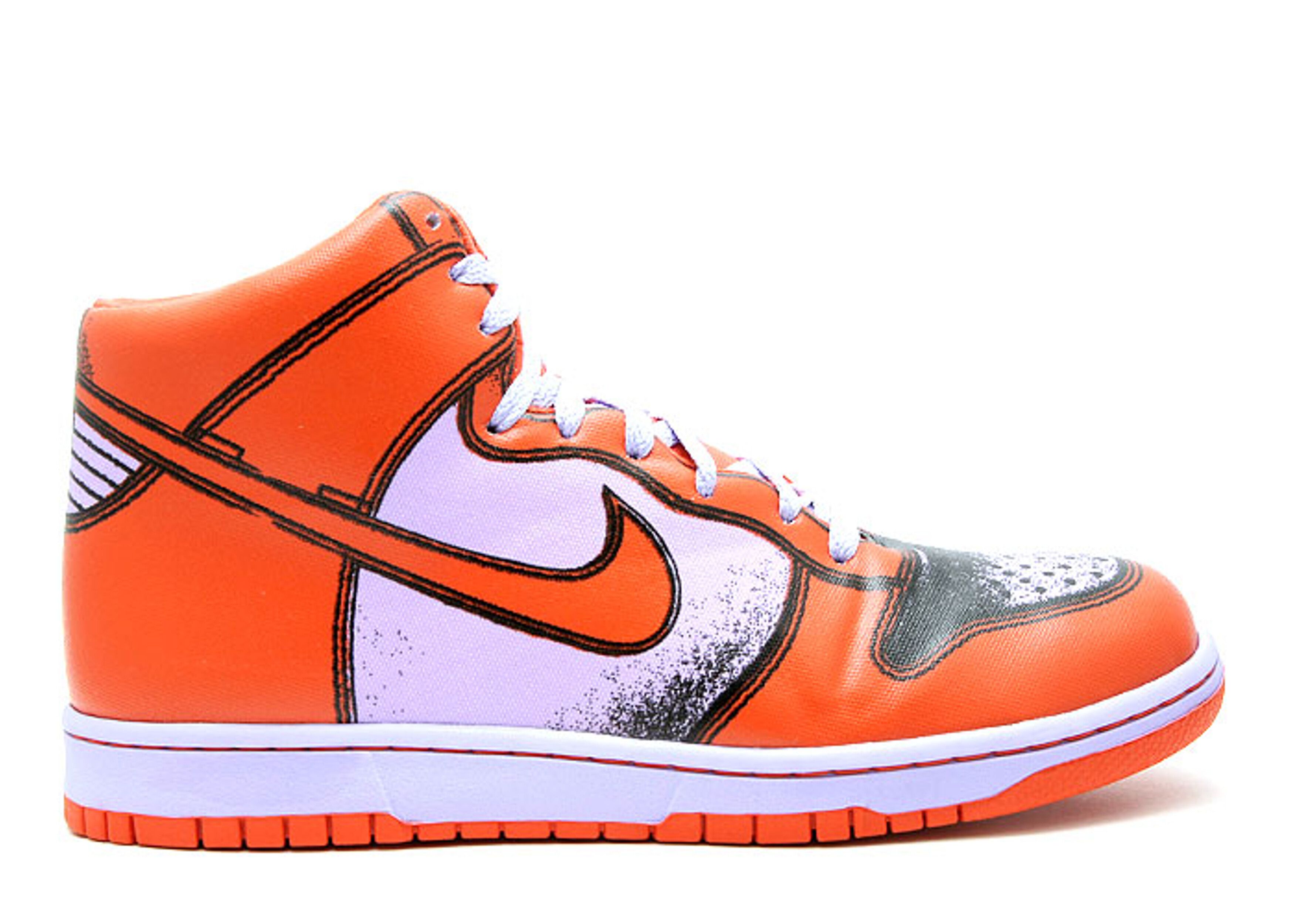 Dunk High 1 Piece - Nike - 318998 581 - lilac ice/deep orange | Flight Club