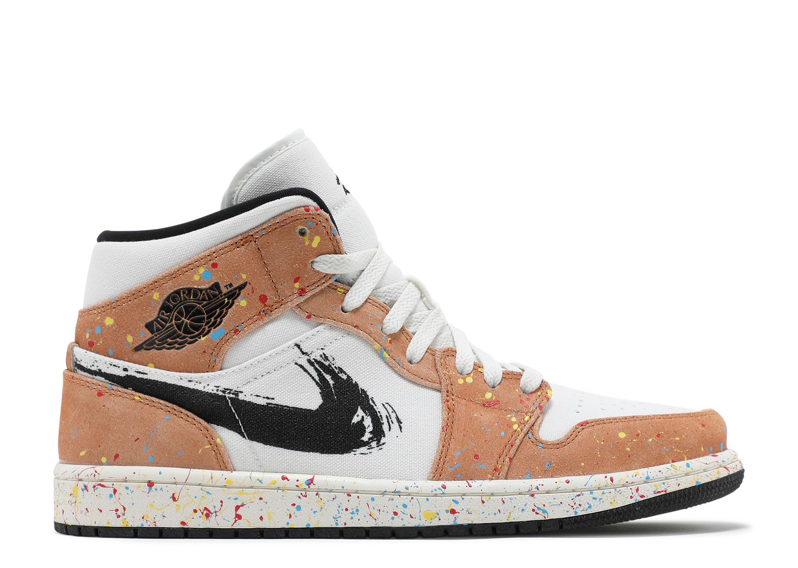Air Jordan 1 Mid SE 'Brushstroke Paint Splatter' - Air Jordan - DA8005 ...