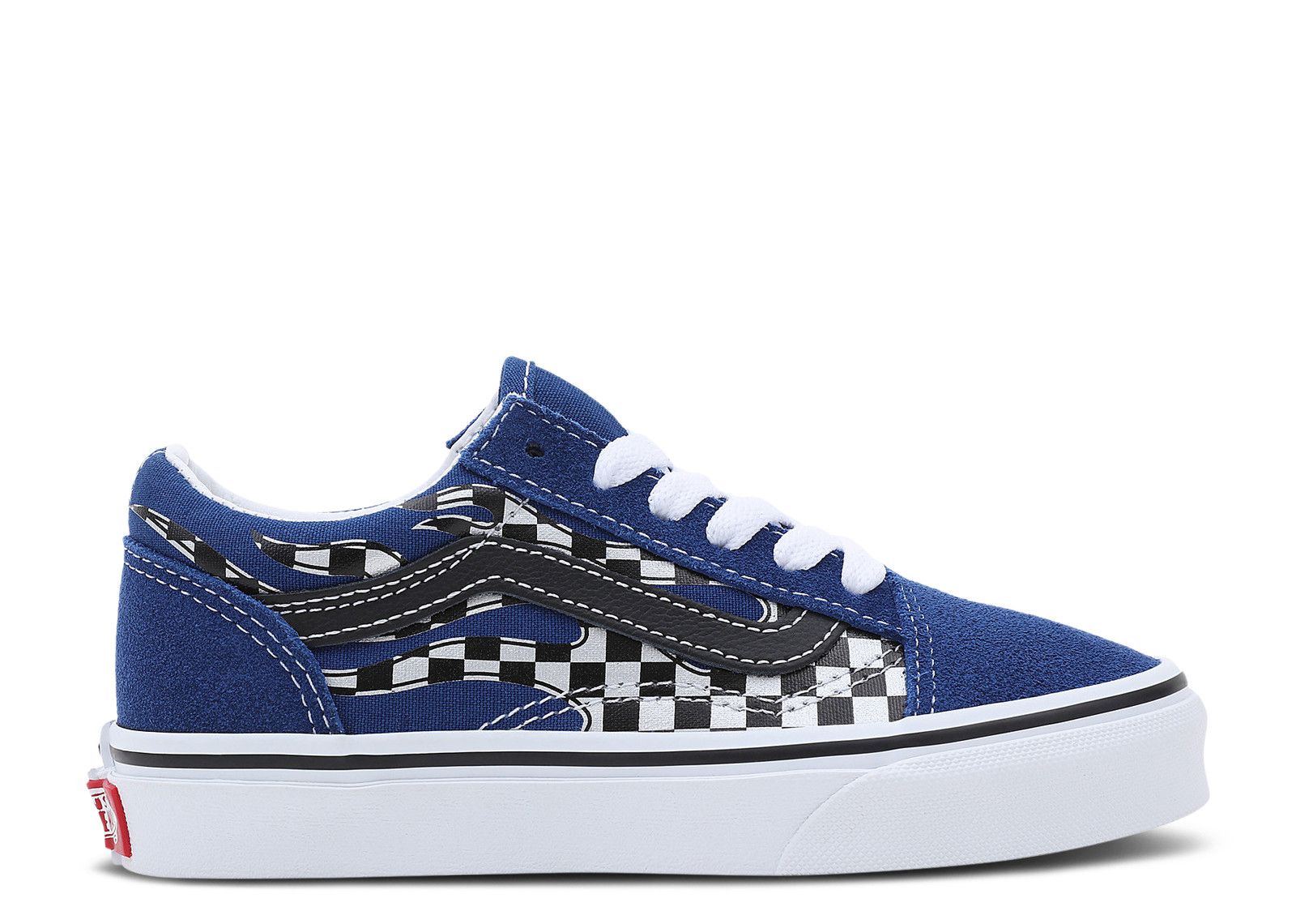 Old Skool Kids 'Reflective Checkerboard Blue Flame' - Vans ...