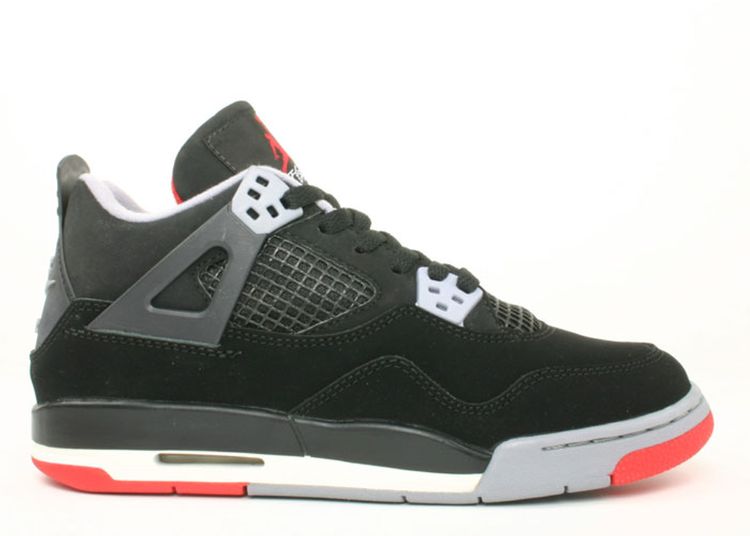 Air Jordan 4 Retro GS - Air Jordan - 134084 001 - black/cement grey ...