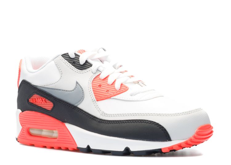 Air Max 90 GS 'Infrared' - Nike - 307793 137 - white/cl grey-ntrl gry ...