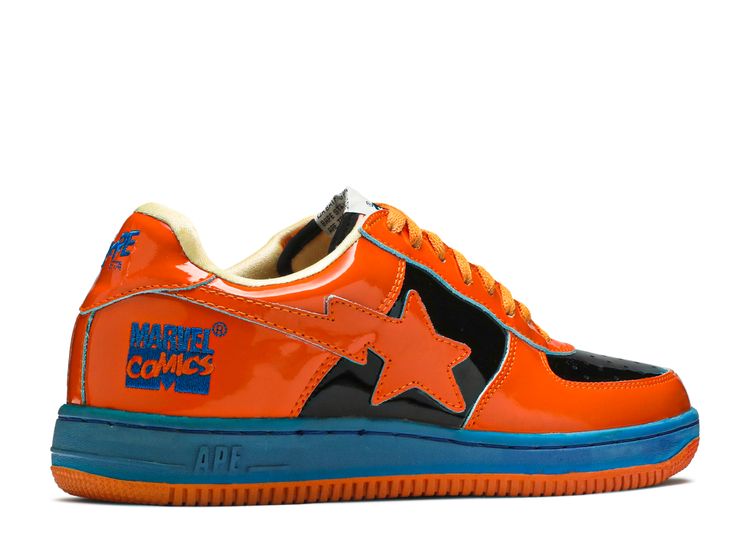 Marvel Comics X Bapesta FS 001 Low 'Human Torch' - BAPE - 802 - orange ...