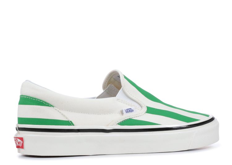 Slip On 98 DX 'Big Stripe White Green' - Vans - VN0A3JEXVN1 - white ...