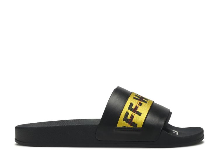 Off White Sliders 'Black Yellow' - Off White - OMIA088R20C22055 1060 ...