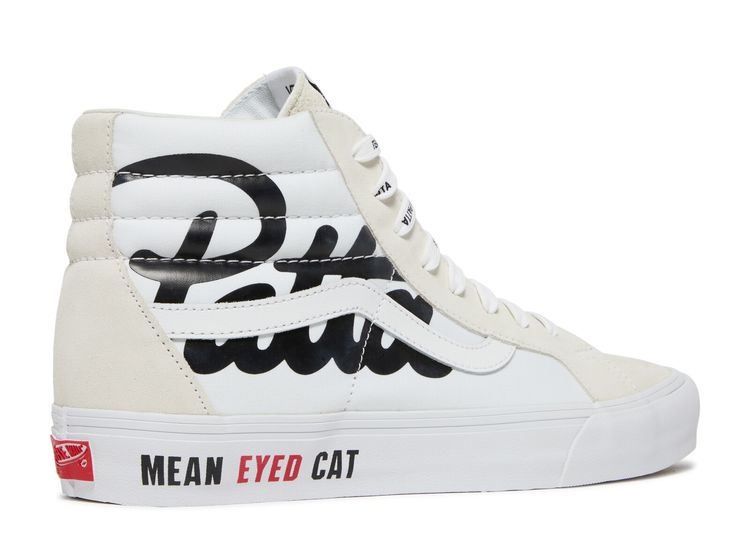 Patta X Vault Sk8 Hi Reissue VLT LX 'Mean Eyed Cat White' - Vans ...