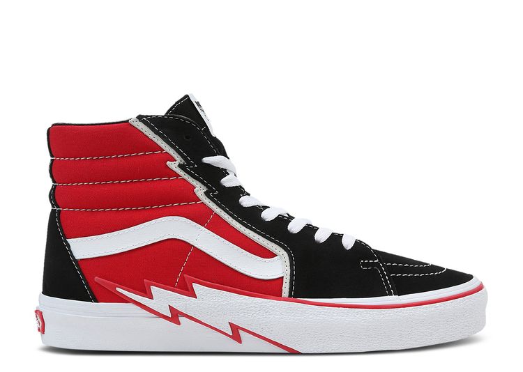 Sk8 Hi 'Bolt Black Red' - Vans - VN0A5JIV458 - black/red | Flight Club
