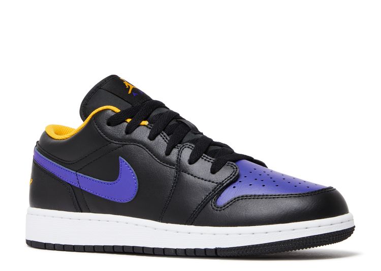 Air Jordan 1 Low GS 'Lakers' - Air Jordan - 553560 075 - black/dark ...