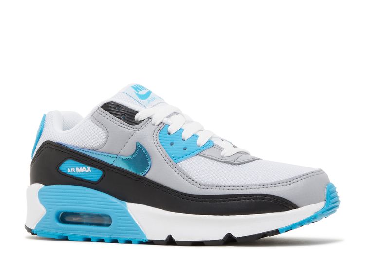 Air Max 90 GS 'Blue Lightning Metallic' - Nike - FD0678 100 - white ...