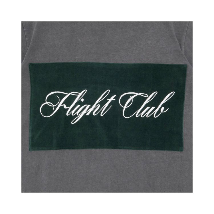 Flight Club Script T Shirt 'Washed Black/Velour Green' - Flight Club ...