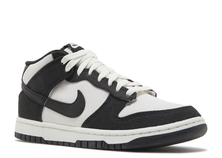 Dunk Mid 'Canvas Panda' - Nike - DV0830 102 - sail/sail/black/black ...