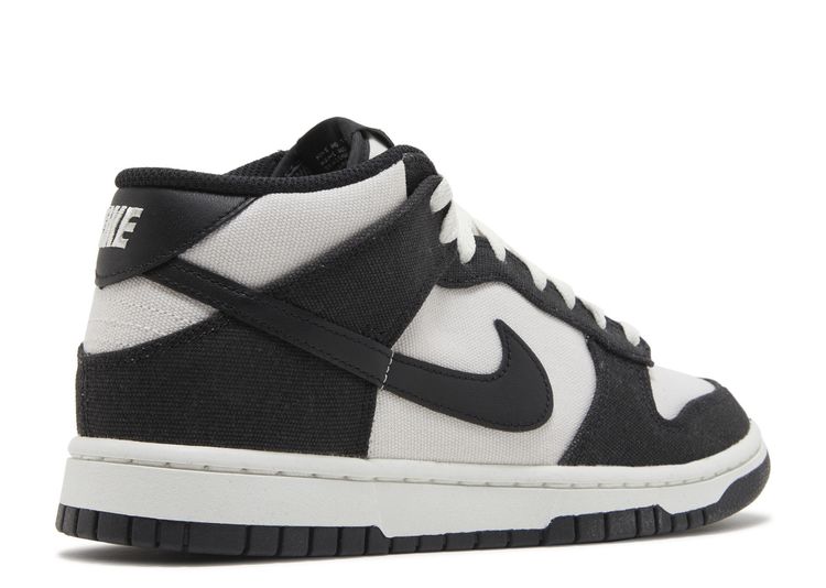 Dunk Mid 'Canvas Panda' - Nike - DV0830 102 - sail/sail/black/black ...