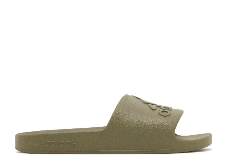 Adilette Aqua Slides 'Olive Strata' - Adidas - IF7372 - olive strata ...