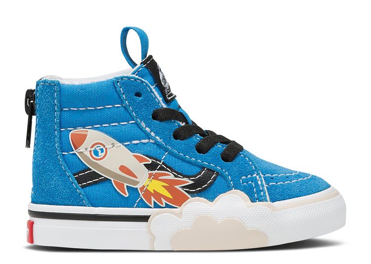 Sk8 Hi Zip Toddler 'Rocket' - Vans - VN000CMABER - blue/multi | Flight ...