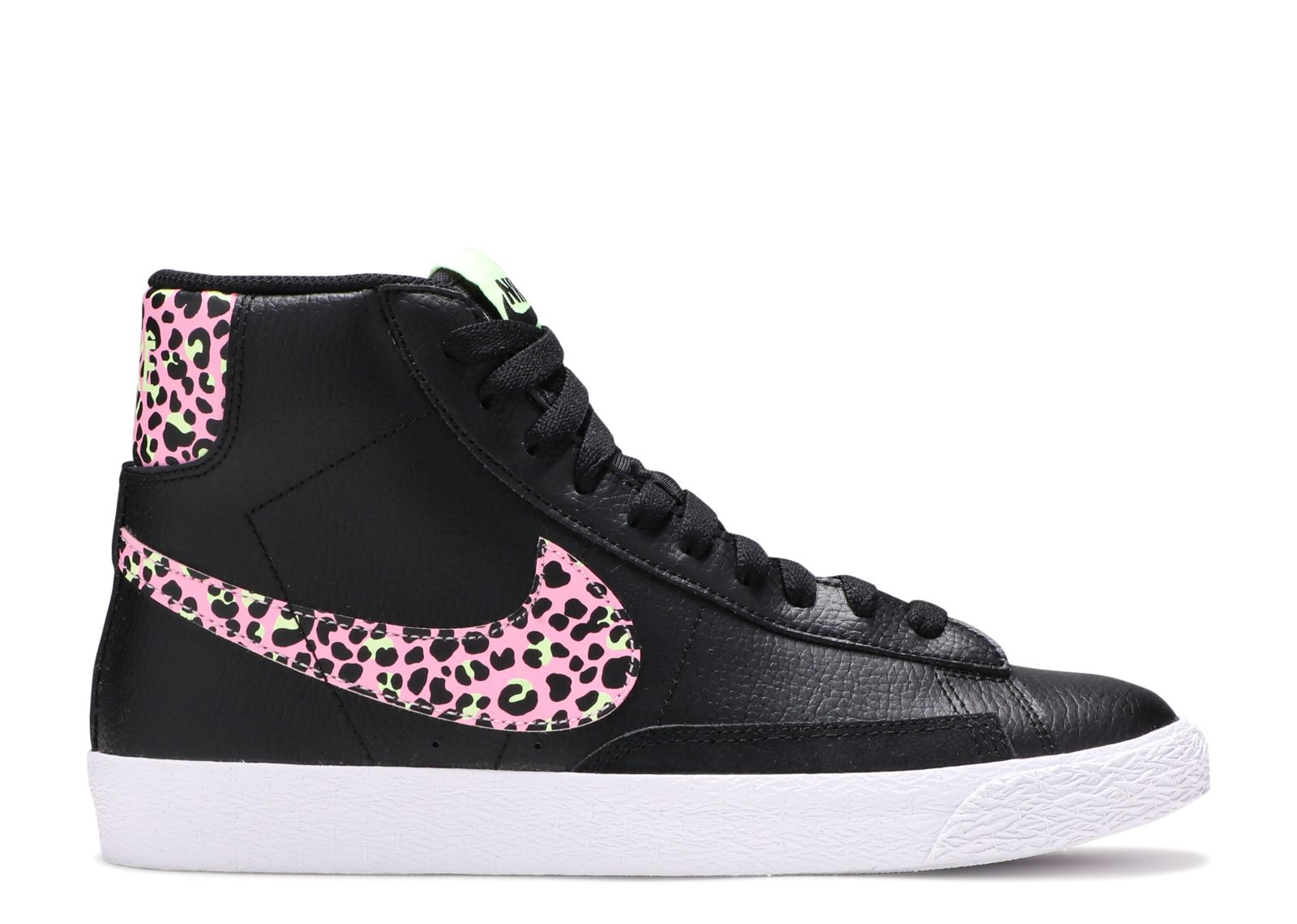 Blazer Mid GS 'Pink Cheetah' - Nike - DA4674 001 - black/barely volt ...