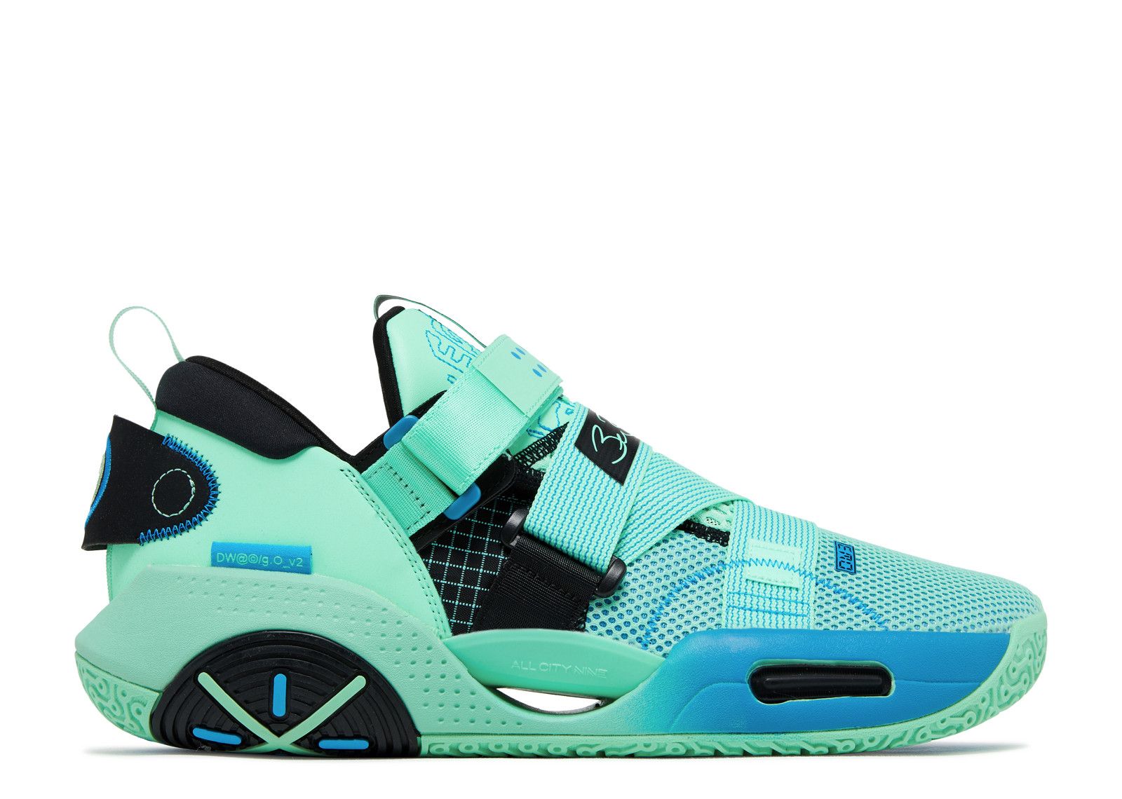 Wade All City 9 V2 'Neon Azure Green' - Li Ning - ABAR049 3H - neon ...