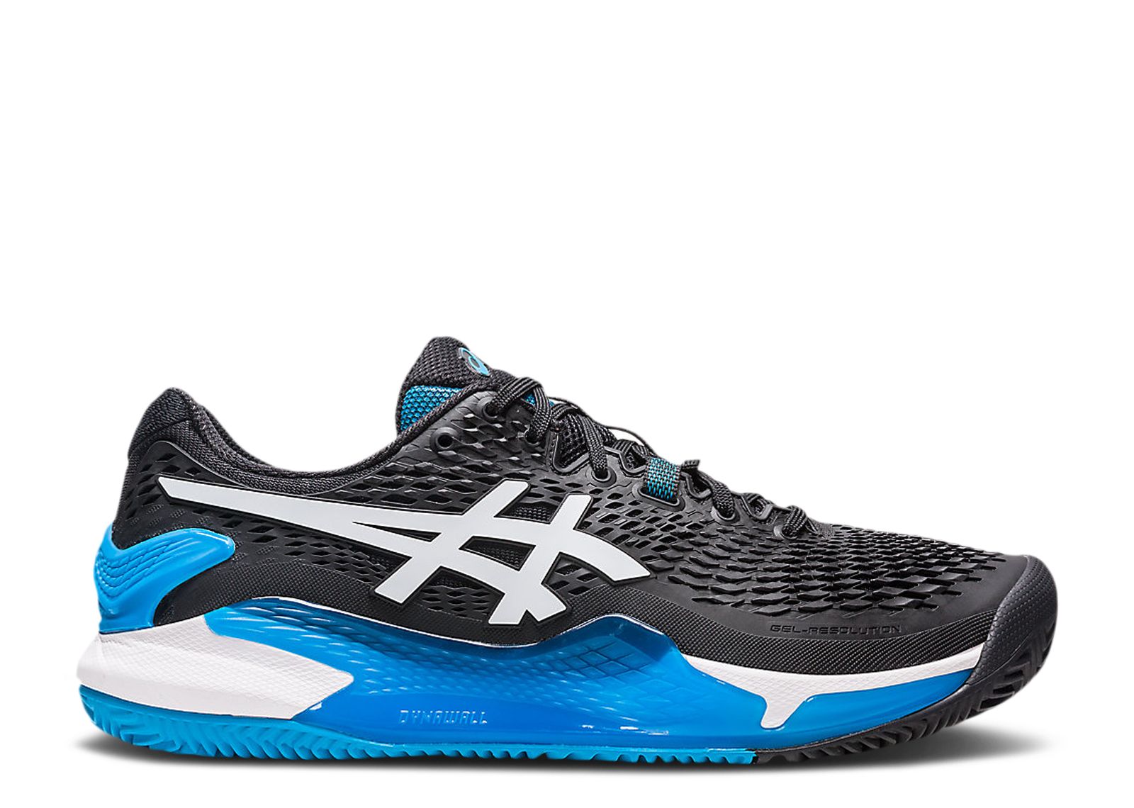 Gel Resolution 9 Clay 'Black Blue' - ASICS - 1041A375 001 - black/white ...