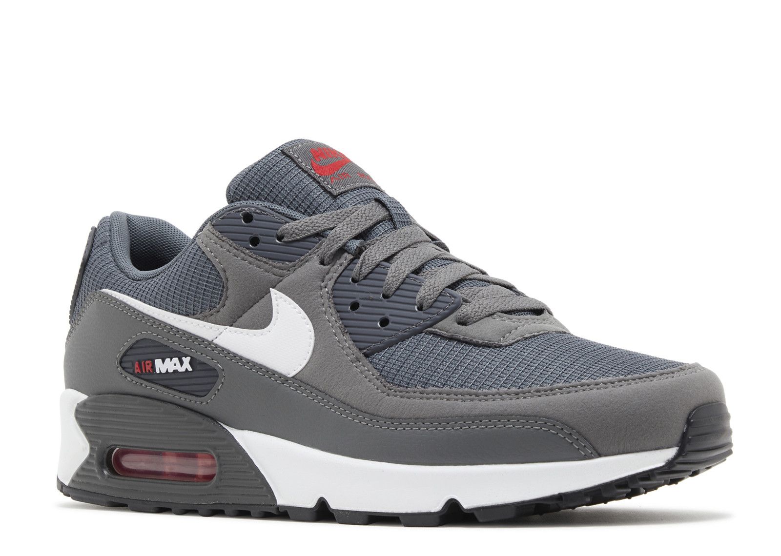 Air Max 90 'Iron Grey University Red' - Nike - DR0145 003 - iron grey ...