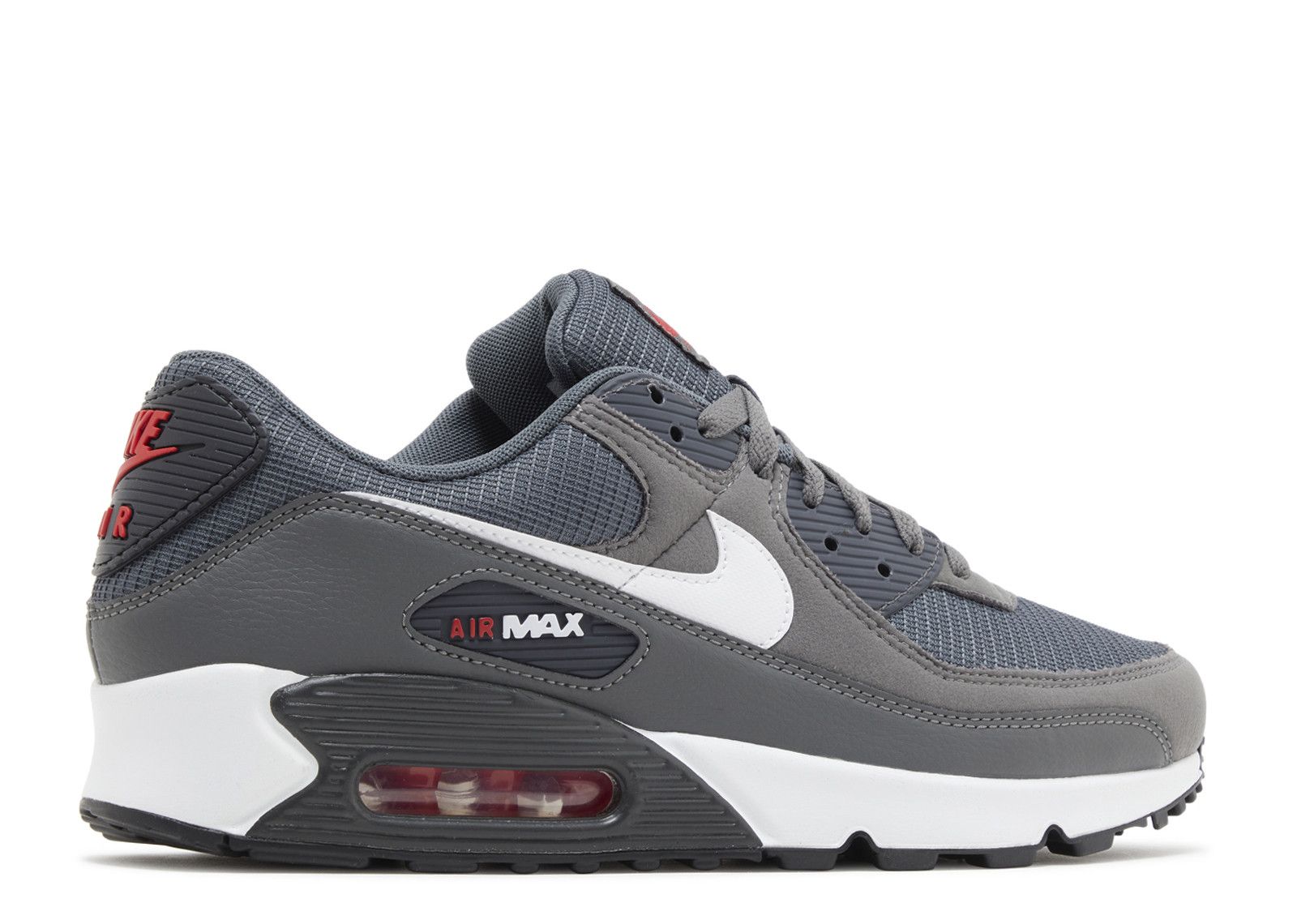 Air Max 90 'Iron Grey University Red' - Nike - DR0145 003 - iron grey ...