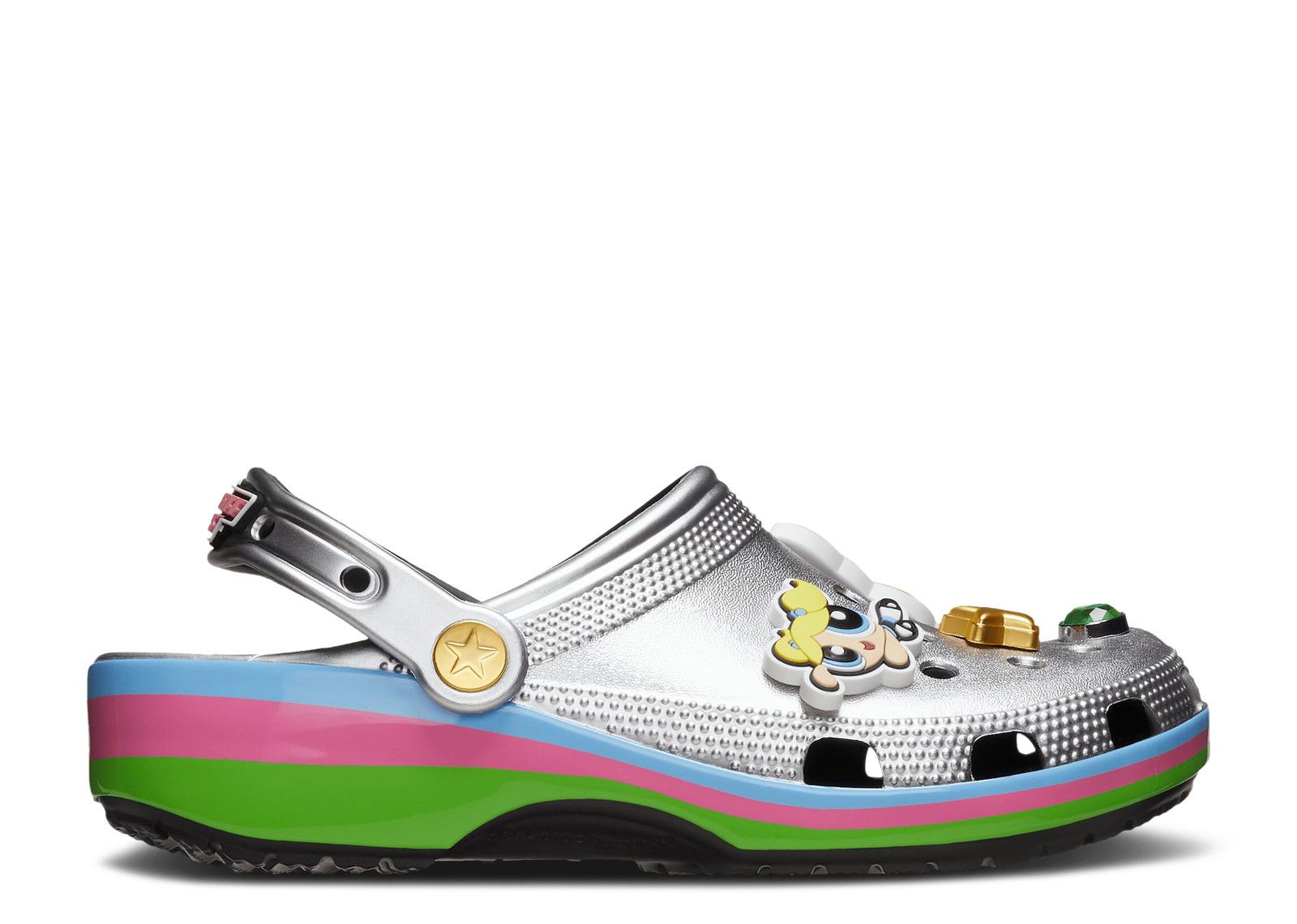 The Powerpuff Girls X Classic Clog 'Metallic Silver' - Crocs - 210256 ...