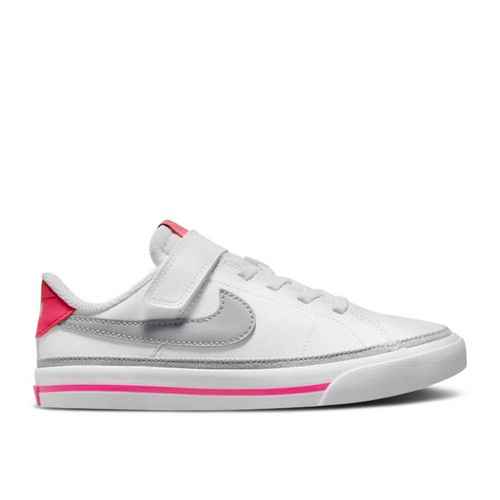 Nike Court Legacy PS 'White Pink Prime Light Smoke Grey'